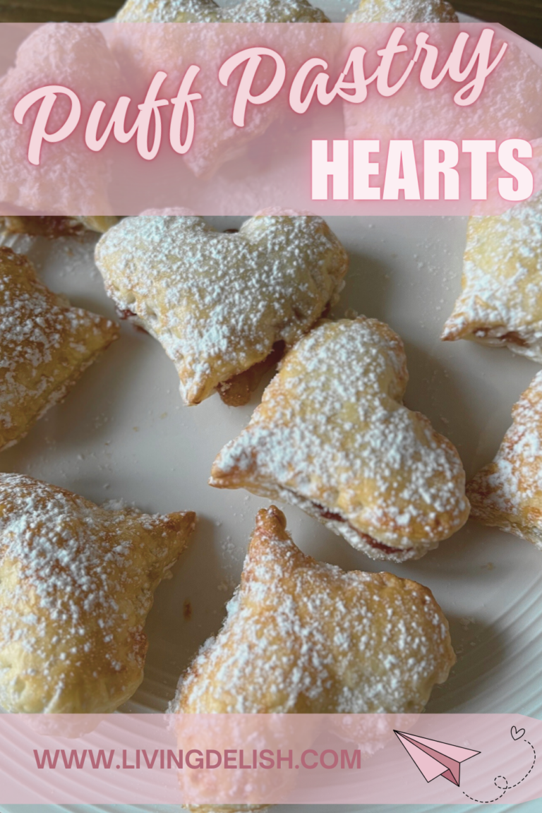 Valentine puff pastry hearts